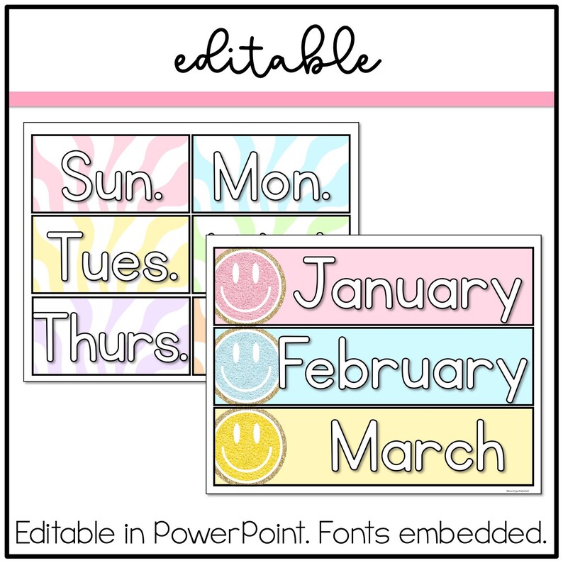 Retro Pastel Flip Calendar Varsity Patch - Etsy