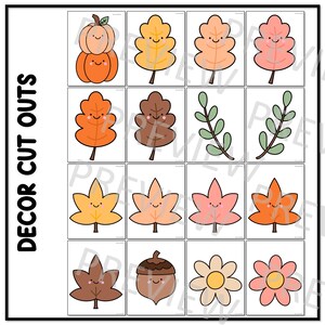 Fall Bulletin Board Kit, Classroom Decor, Pastel Trendy Pumpkins Leaves ...