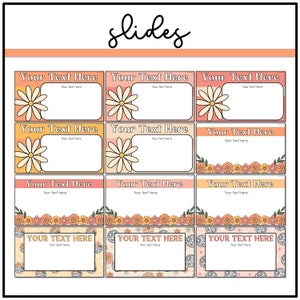 Retro Groovy Powerpoint and Google Slides™ Templates for Teachers With ...