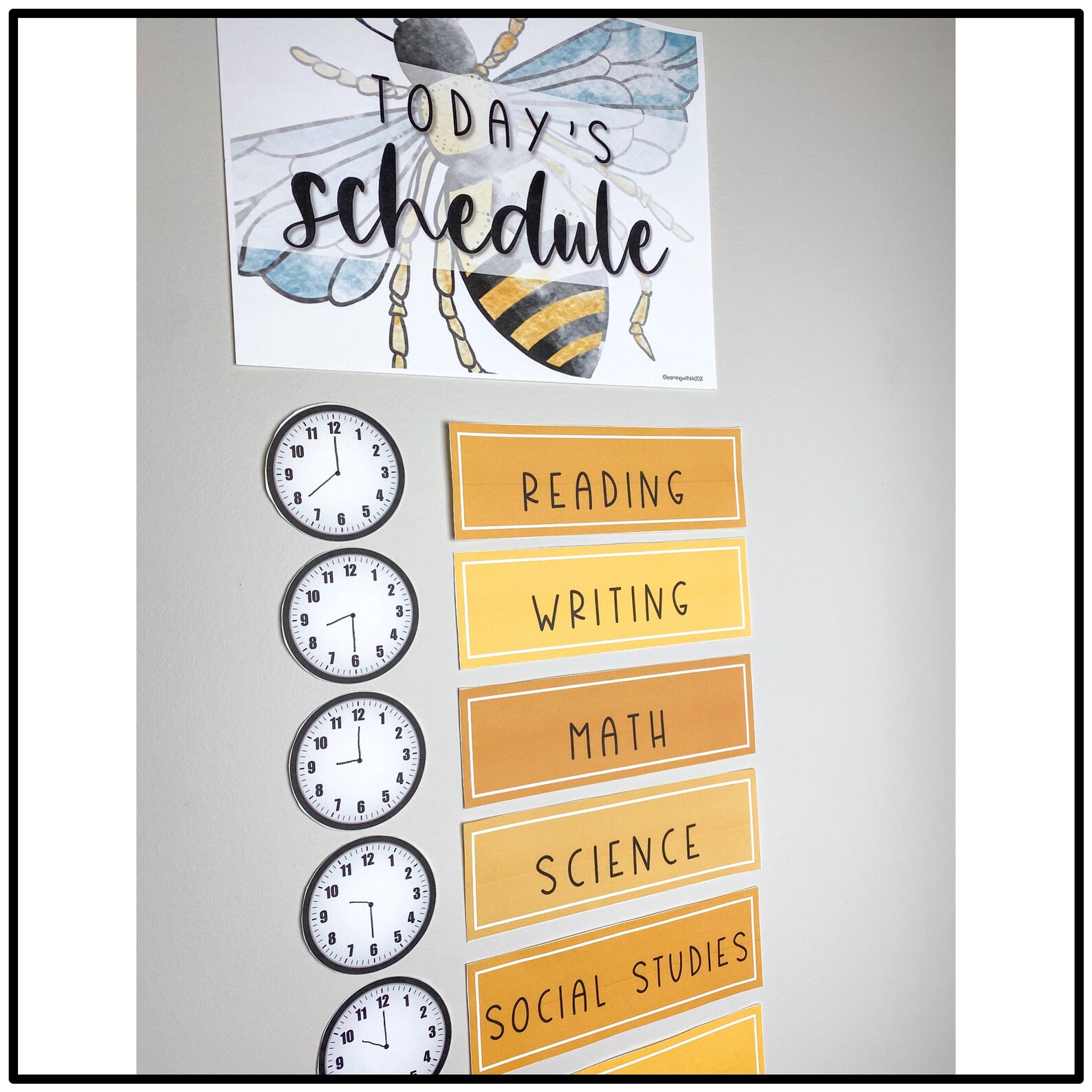 Bee Classroom Decor Schedule - Etsy