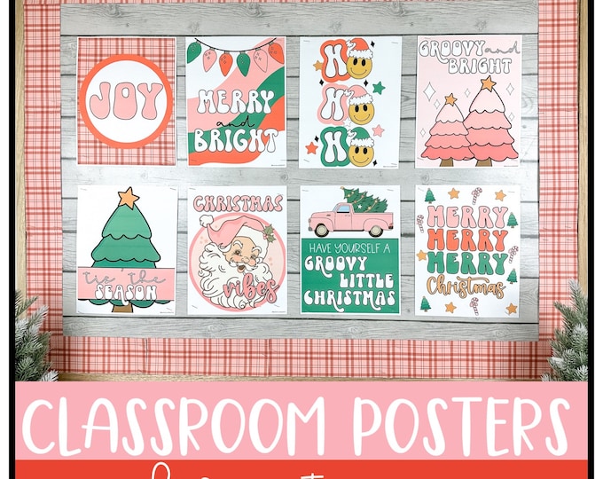 Christmas Bulletin Board Kit | Classroom Decor | Retro - Etsy Canada