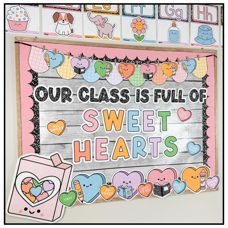 Valentine's Day Bulletin Board Kit | Composition Notebook Decor ...