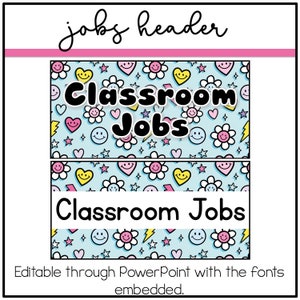 Happy Brights Classroom Decor, Classroom Jobs for Students, Printables ...