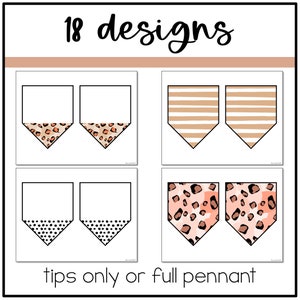 MODERN LEOPARD Banner Bunting Bulletin Board Cheetah - Etsy