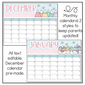 Winter Classroom Newsletter Template, Snowman - Etsy