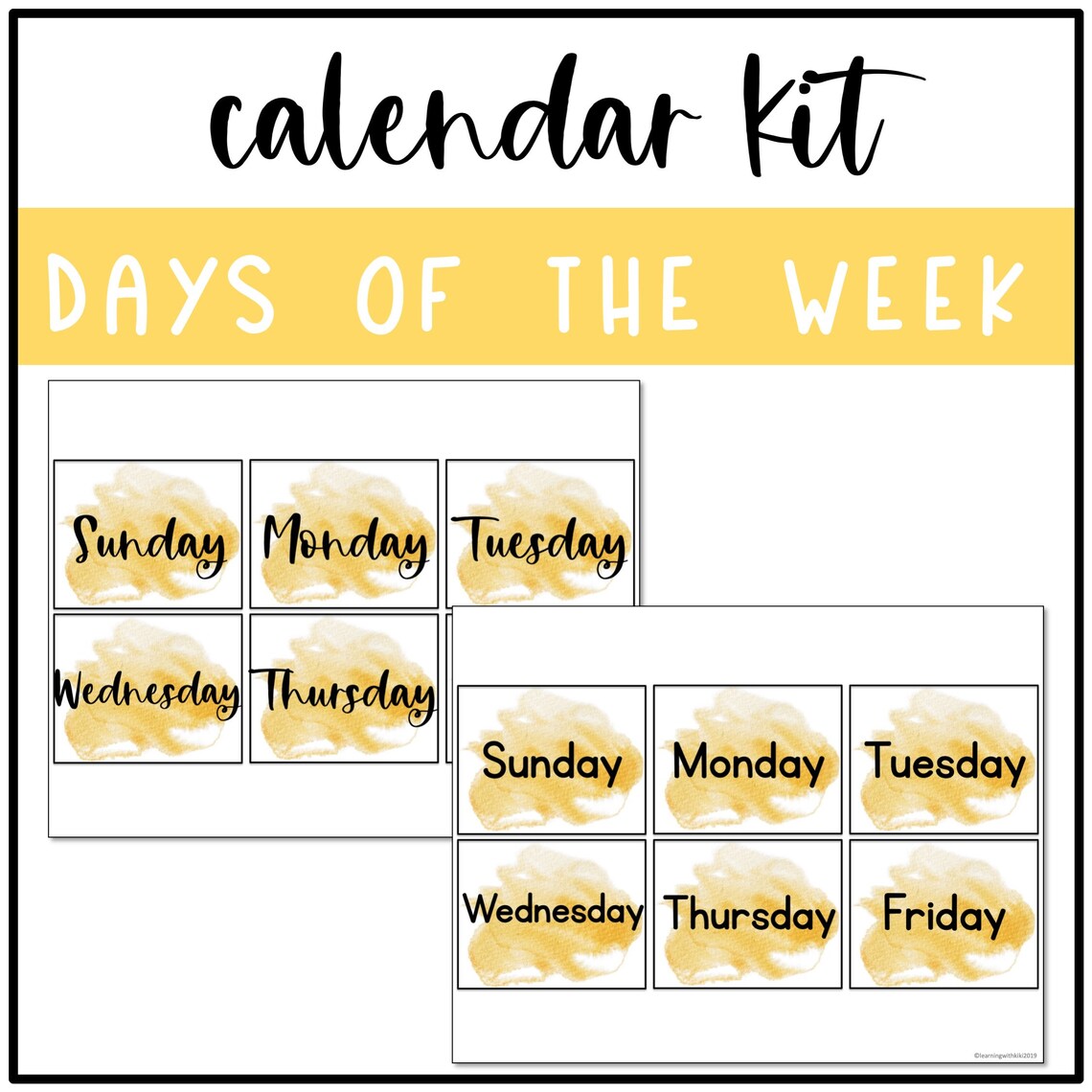 Bee Classroom Decor Calendar Pocket Chart Editable - Etsy