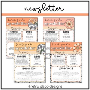Disco Floral Classroom Newsletter, Template, Retro Classroom Decor - Etsy