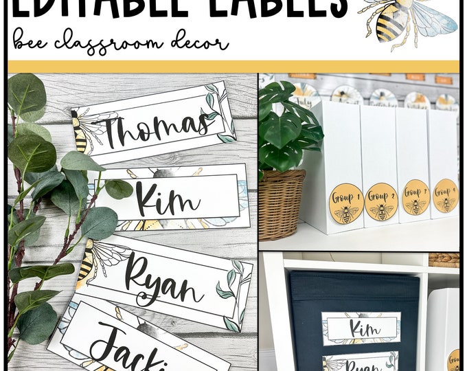 Bee Themed Number Posters - Etsy