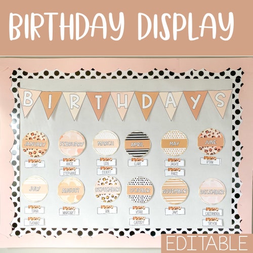 MODERN LEOPARD Birthday Display Cheetah Classroom Decor - Etsy