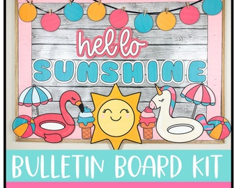 Summer Classroom Bulletin Board, Splash Into Summer, Beach Bulletin ...