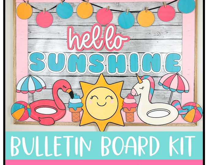 Summer Bulletin Board Kit | Classroom Decor | Retro | Countdown to ...