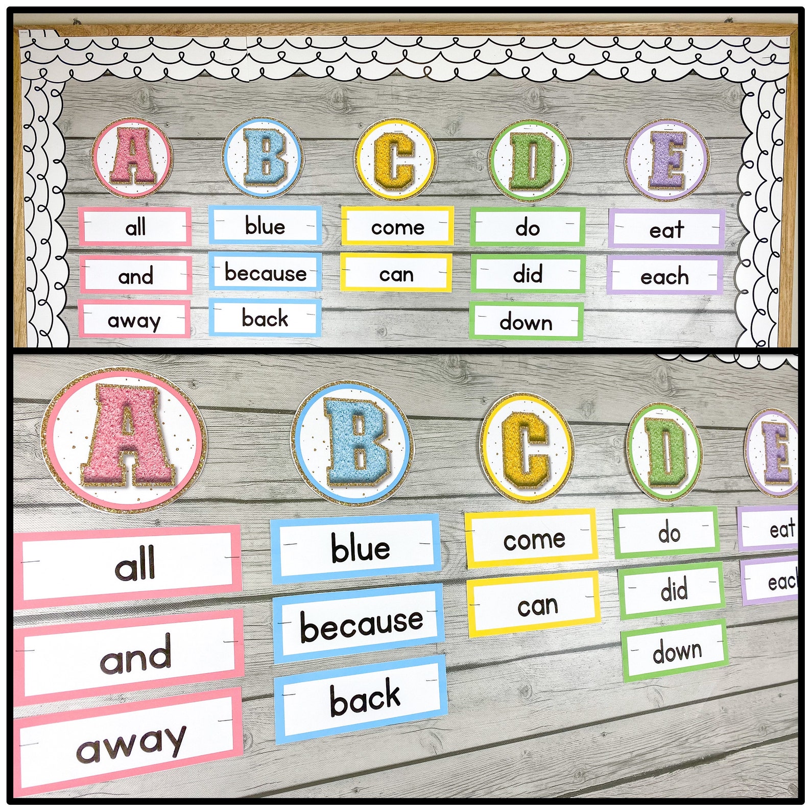 Retro Pastel Classroom Posters Varsity Patch - Etsy