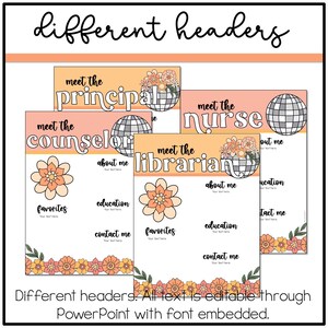 Disco Floral Meet the Teacher | Teacher Introduction Letter | Retro - Etsy