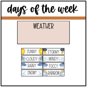 MODERN BOHO Calendar Pocket Chart Desert Neutral Classroom Decor - Etsy