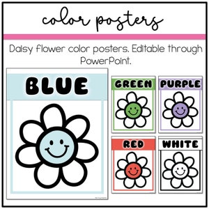 Classroom Color Posters Happy Brights Display Bright - Etsy