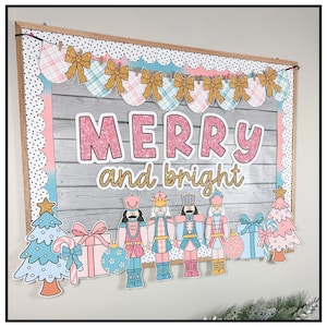 Christmas Pink Bulletin Board Kit, Pinkmas Nutcracker Classroom Decor ...