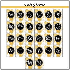 Bee Classroom Decor | Alphabet Posters | Number Posters | Word Wall - Etsy