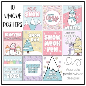 Winter Classroom Posters, Classroom Decor - Etsy Canada