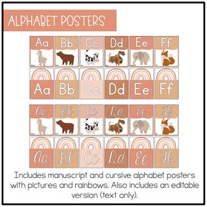 BOHO NEUTRALS Classroom Decor Bundle | Editable | Boho Rainbow - Etsy