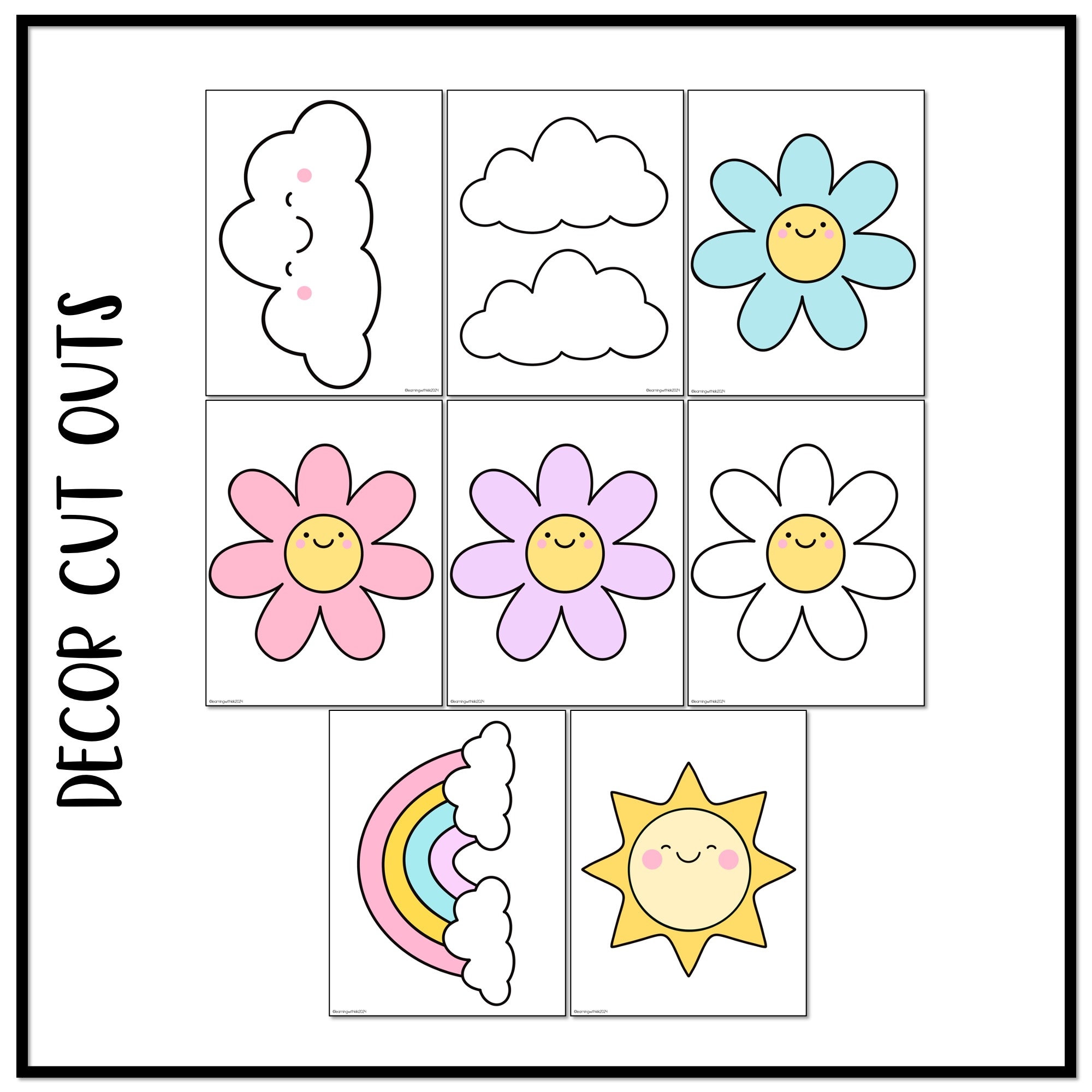 Back to School Bulletin Board | Pastel Classroom Decor| Rainbow | Cloud ...