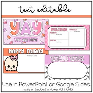 Halloween Classroom Slides | Powerpoint and Google Slides | Fall Decor ...