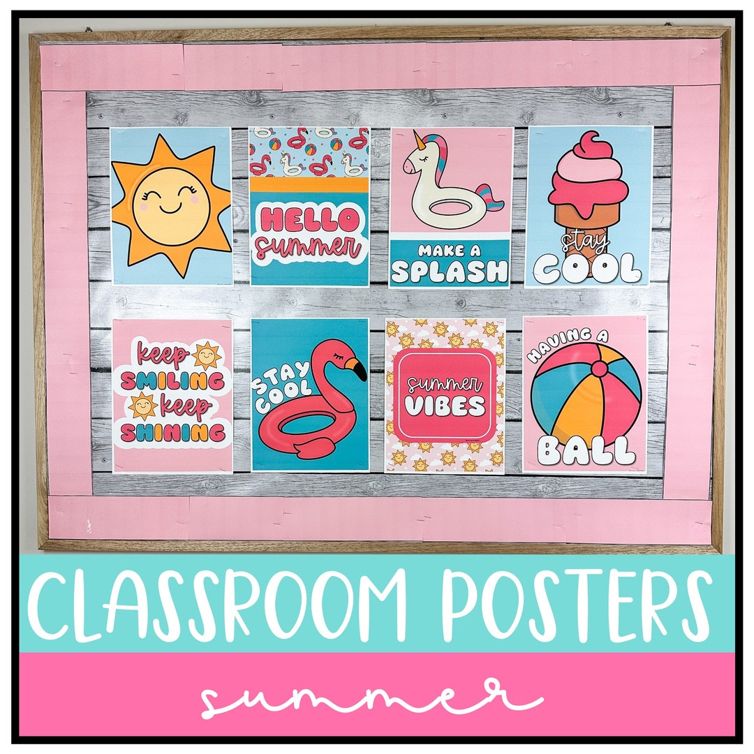 Summer Classroom Posters, Classroom Decor - Etsy
