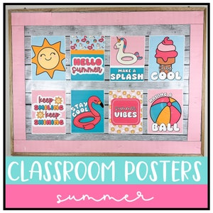 Summer Classroom Posters, Classroom Decor - Etsy
