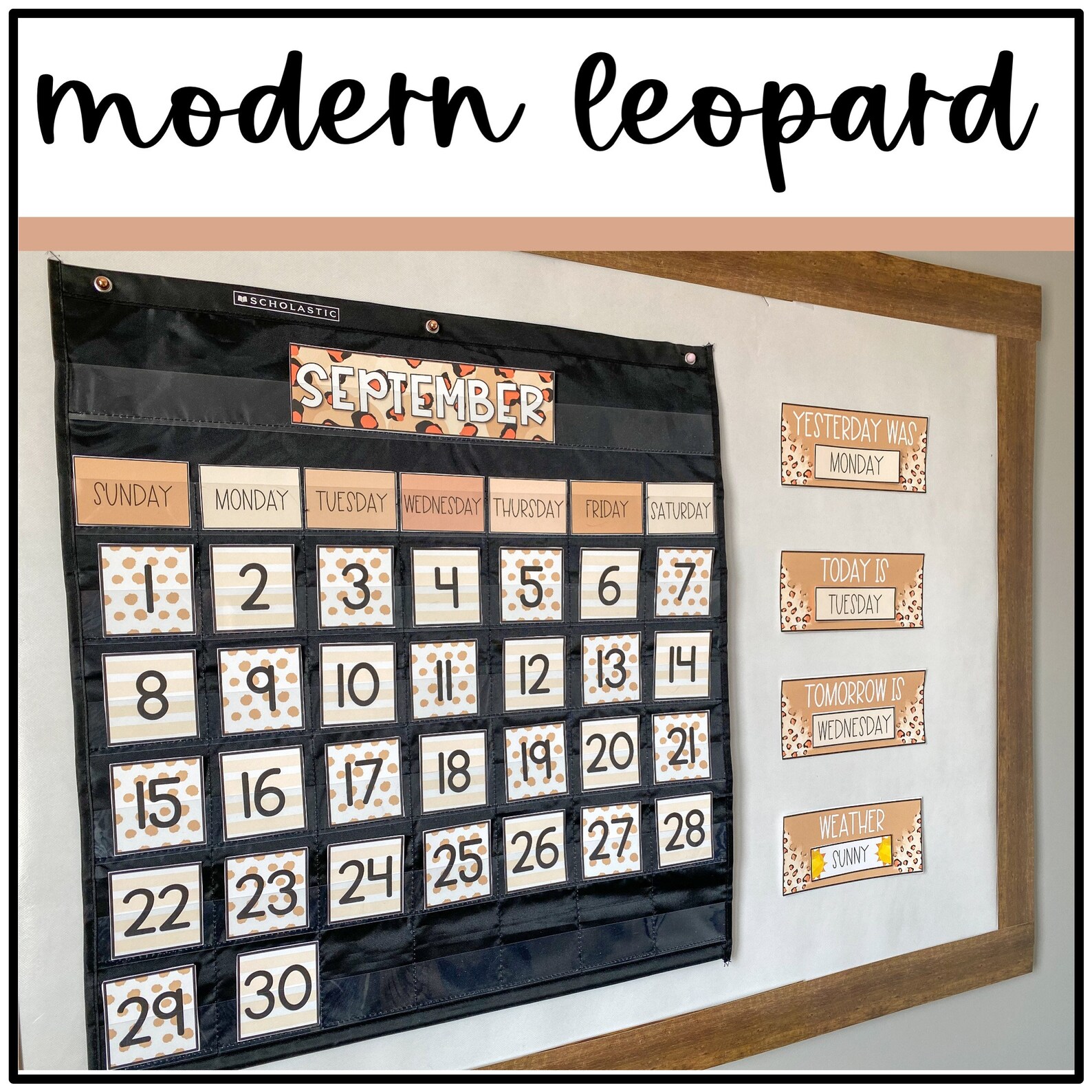 MODERN LEOPARD Classroom Decor Bundle Editable Cheetah - Etsy