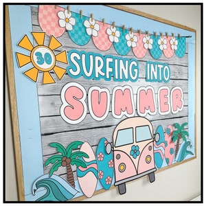 Summer Bulletin Board Kit | Classroom Decor | Retro | Countdown to ...