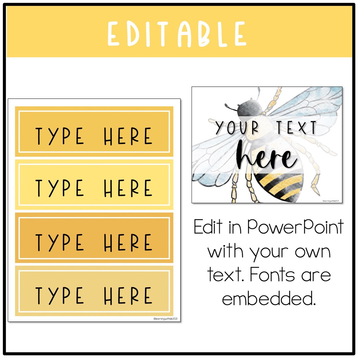 Bee Classroom Decor Schedule - Etsy