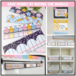 Composition Notebook Classroom Decor Bundle | Editable | Theme | Pastel ...