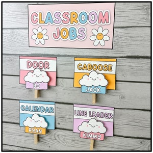Pastel Classroom Decor | Classroom Jobs for Students | Printable - Etsy