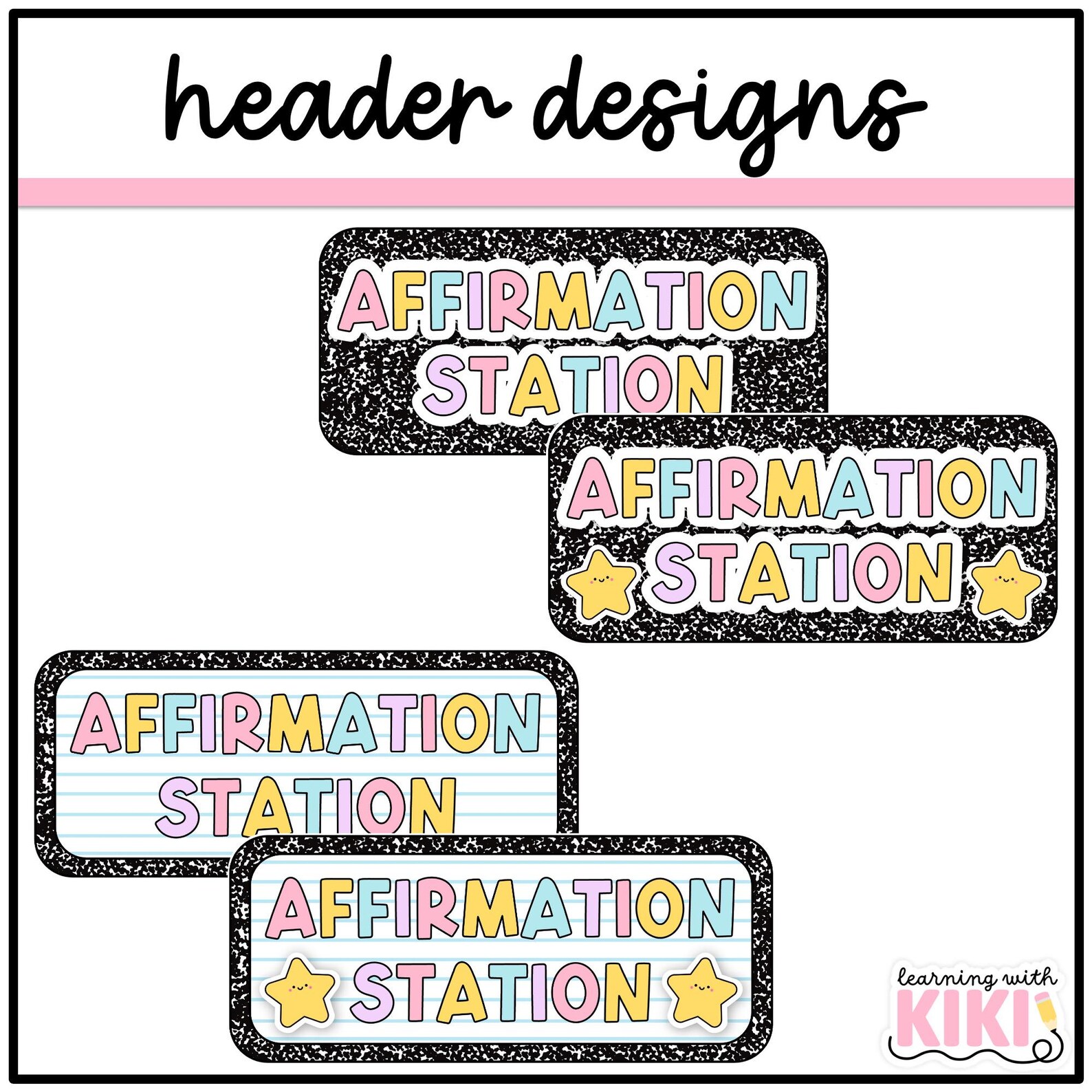 Composition Notebook Classroom Decor Affirmation Station | Mirror ...