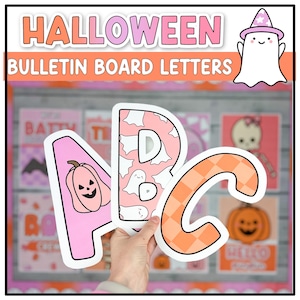 Halloween Bulletin Board Letters | A - Z, Letters and Numbers, Pastel ...