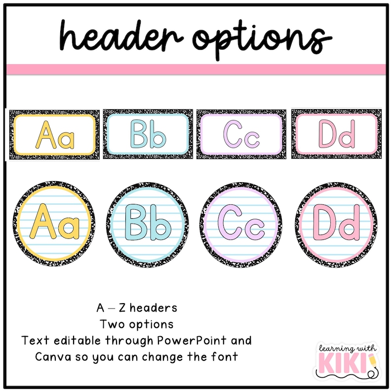 Composition Notebook Classroom Decor: Word Wall Template | Editable - Etsy