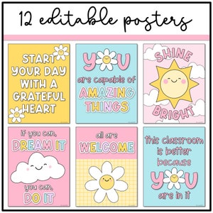 Pastel Dreams Classroom Decor | Posters | Growth Mindset - Etsy