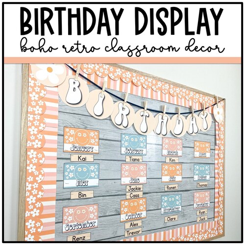 Boho Retro Classroom Hand Signals Daisy Classroom Decor - Etsy