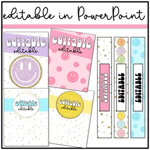 Retro Pastel Binder Covers | Editable | Happy Classroom Decor - Etsy