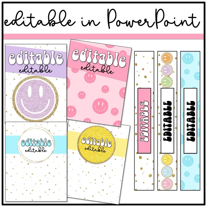 Retro Pastel Binder Covers Editable Happy Classroom Decor - Etsy