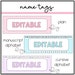 Pastel Dreams Name Tags and Labels | Editable - Etsy