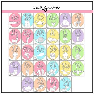 Retro Pastel Alphabet Posters | Classroom Decor - Etsy