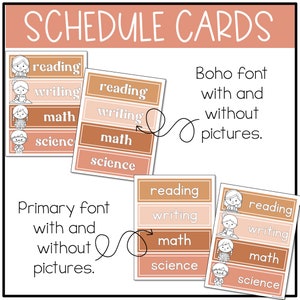 BOHO NEUTRALS Classroom Decor | Classroom Schedule - Etsy