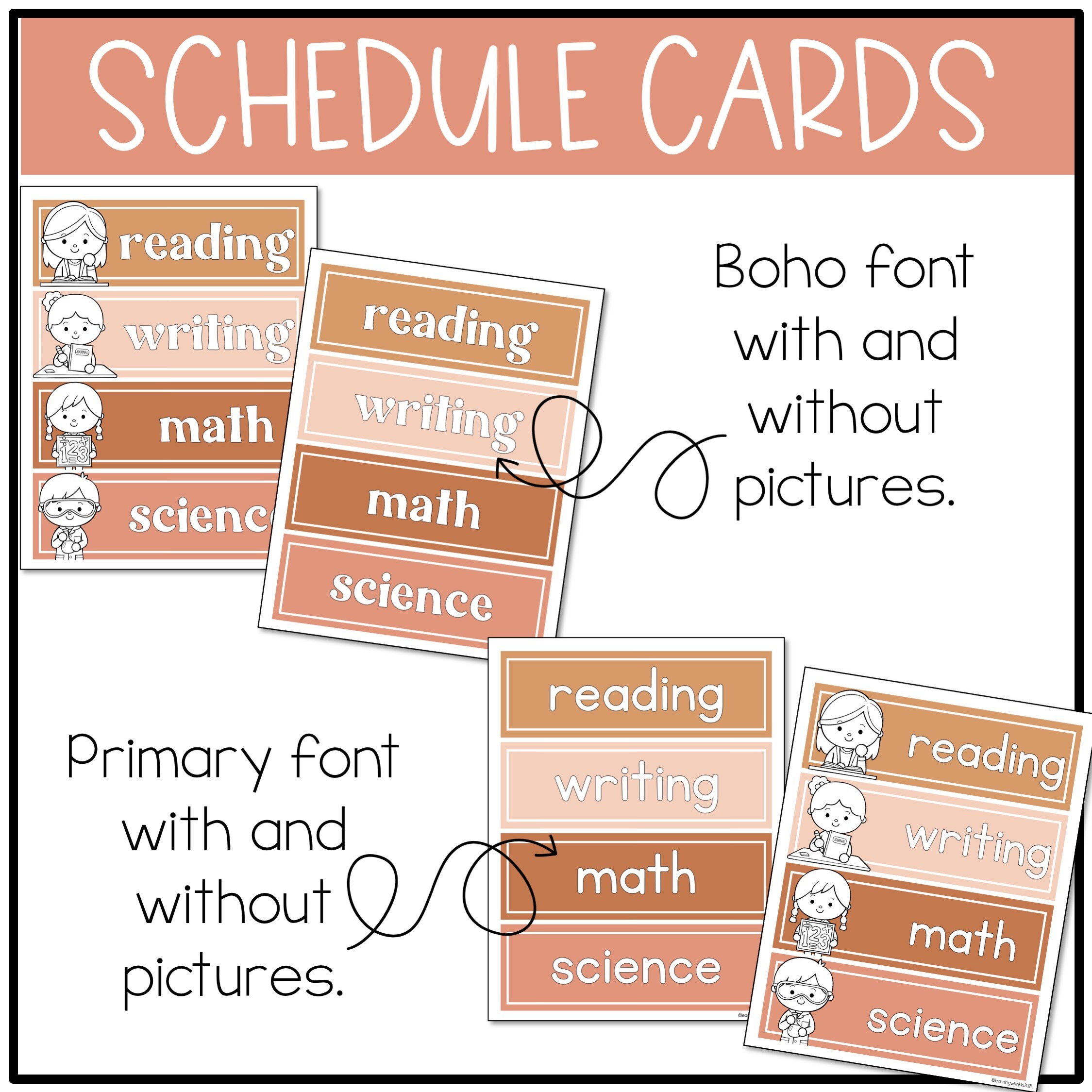 BOHO NEUTRALS Classroom Decor Classroom Schedule - Etsy