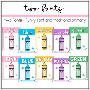 Pastel Color Posters | Crayon | Classroom Decor - Etsy