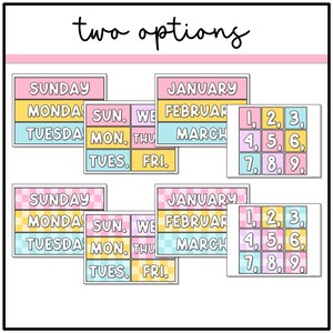 Pastel Flip Calendar | Classroom Decor | Teacher - Etsy