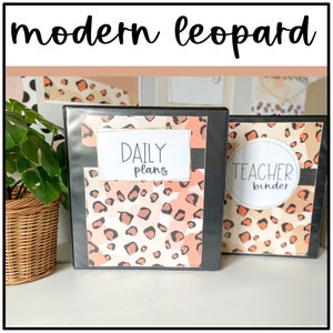 MODERN LEOPARD Classroom Decor Bundle Editable Cheetah - Etsy