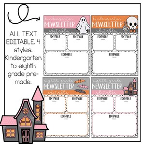 Halloween Newsletter Template, Classroom Newsletter - Etsy