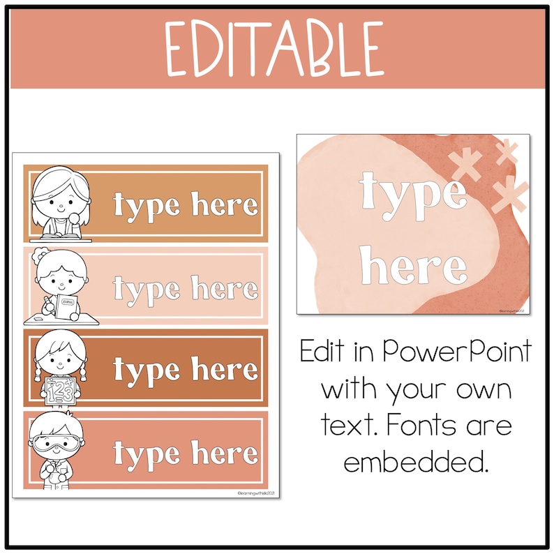 BOHO NEUTRALS Classroom Decor Classroom Schedule | Etsy