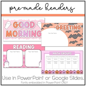 Halloween Classroom Slides | Powerpoint and Google Slides | Fall Decor ...