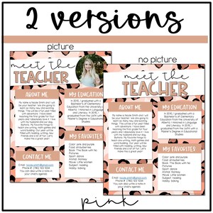 Modern Leopard Meet the Teacher, Teacher Introduction Letter, Cheetah ...